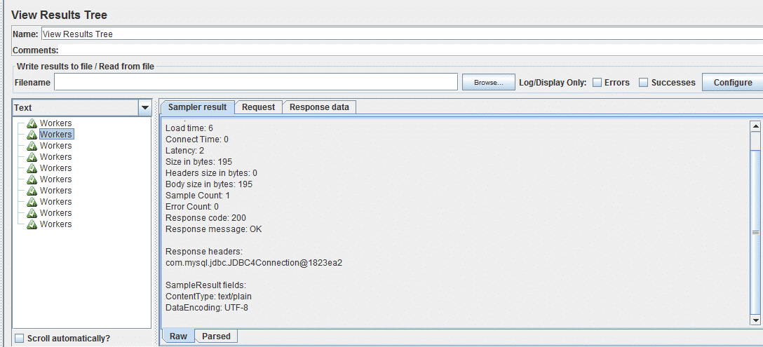 Database Test Plan with JMeter