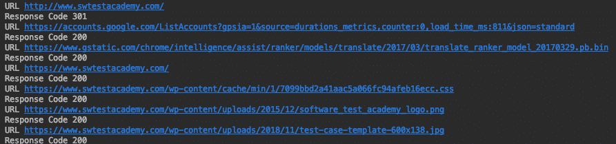 Browsermobproxy In Selenium Record Network Activities